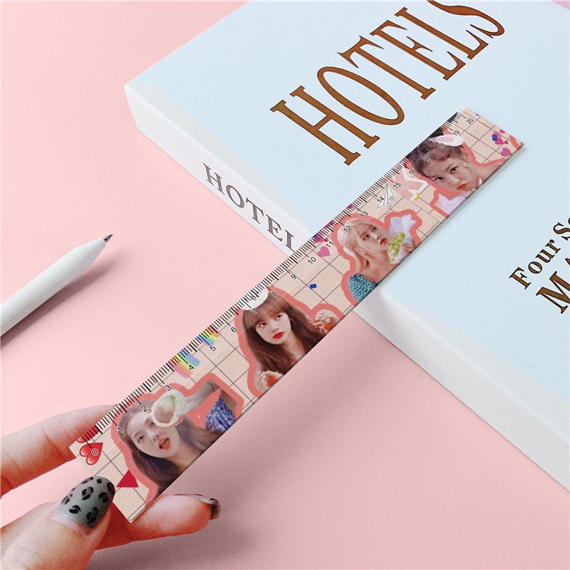 BLACKPINK Ruler Stationery Student Acrylic 20cm Drawing Scale Cute ...