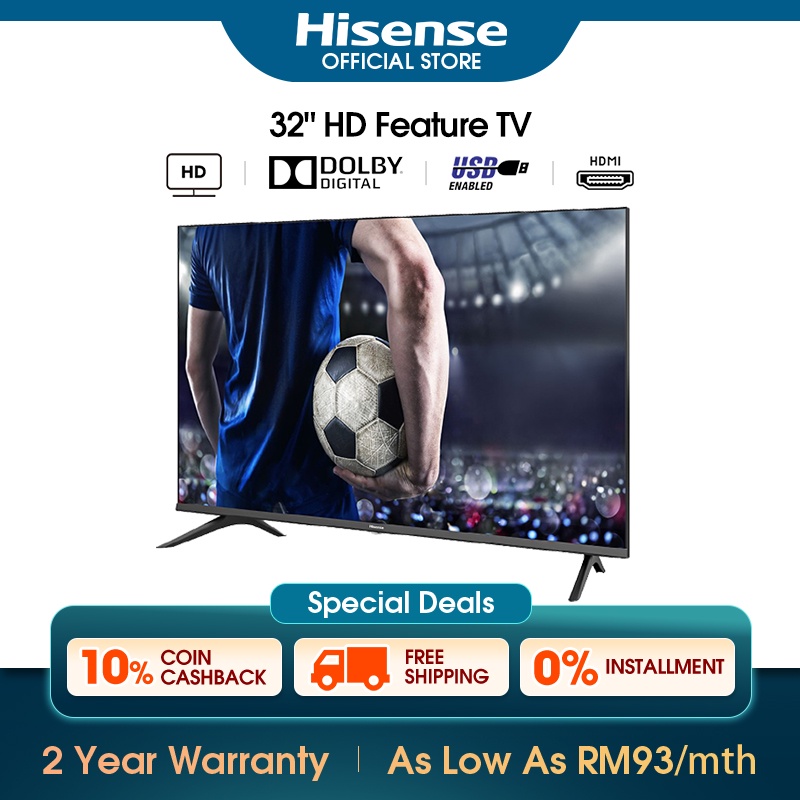 [FREE Installation] Hisense 32" FHD TV /Bezel-Less/ Natural Colour Enhancer/Dolby Audio ...