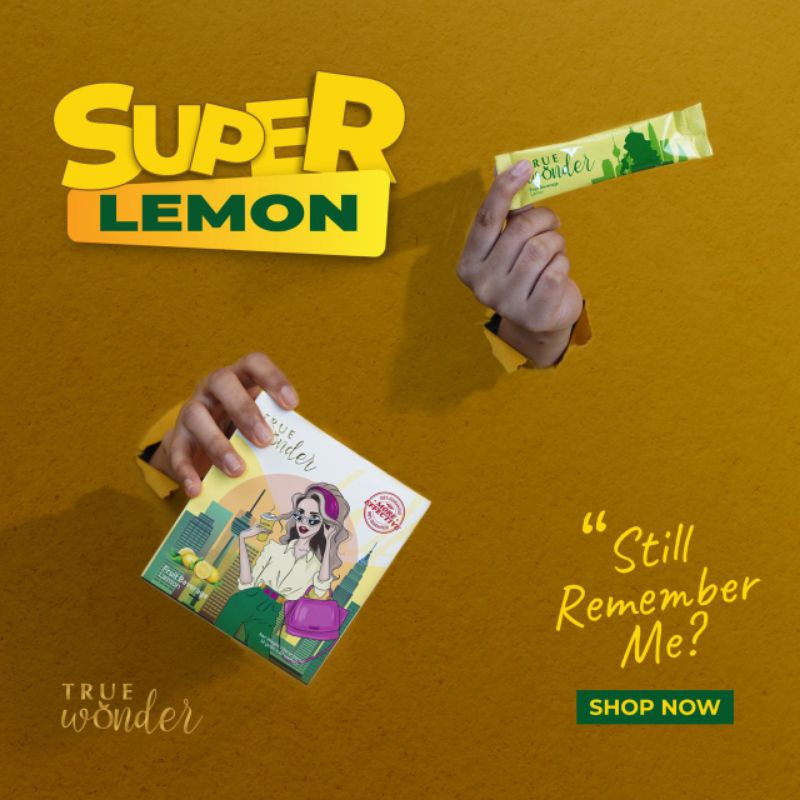 True Wonder (lemon) 🍋 💯% Original (TRIAL PACK-5 SACHETS) | Shopee Malaysia