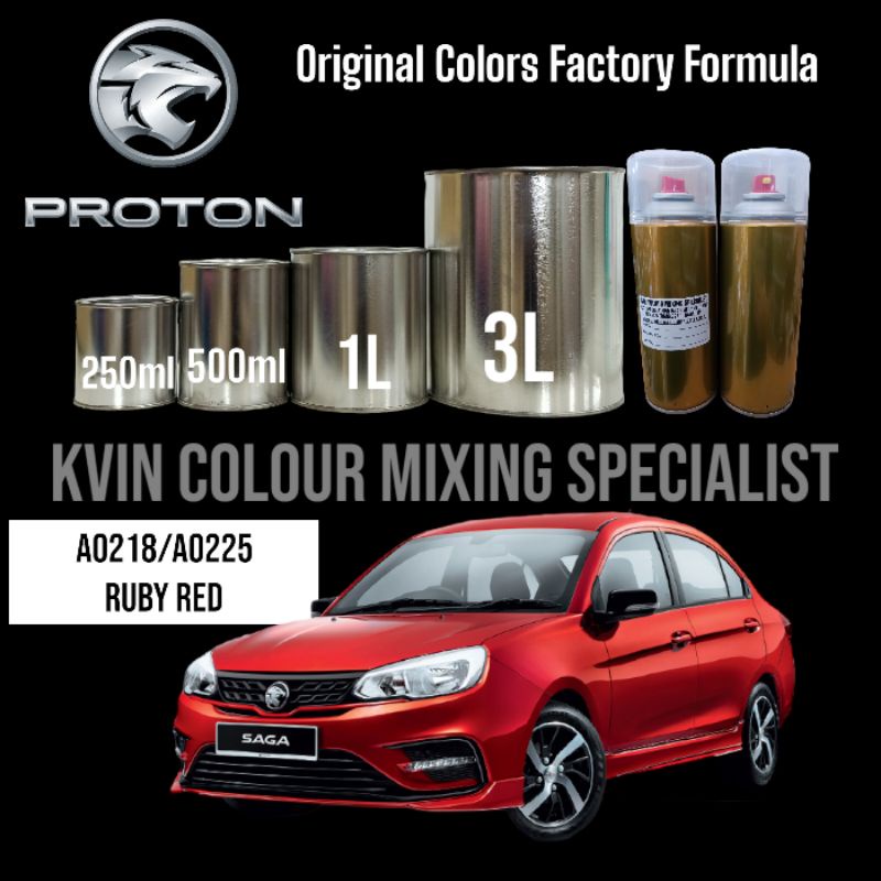 Proton Saga A0218/A0225 Ruby Red 2K Paint | Shopee Malaysia