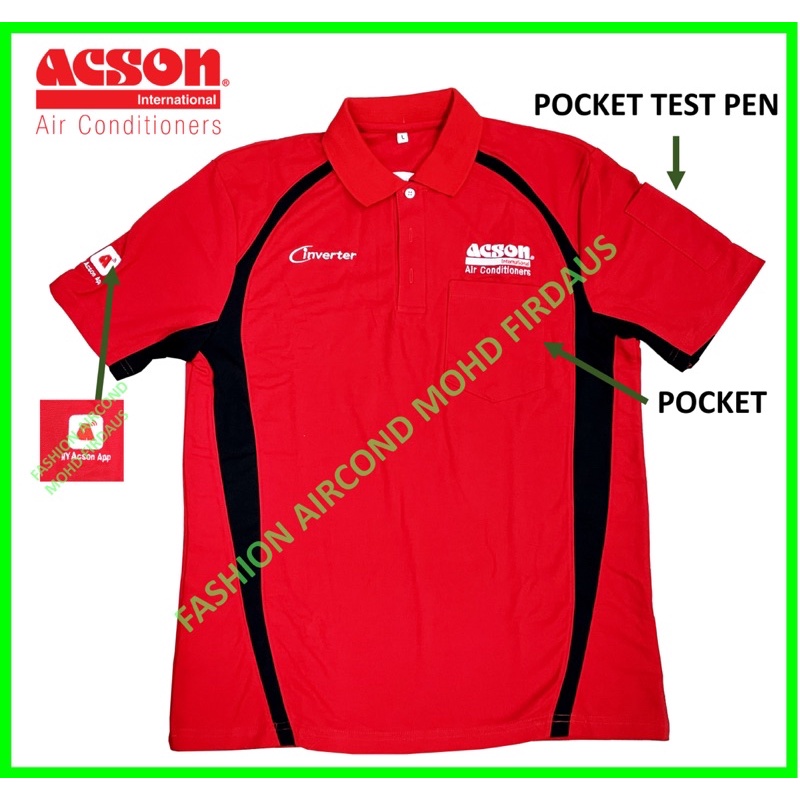 DAIKIN ACSON T-SHIRT AIRCOND BAJU AIRCOND MAN BAJU KERJA AIRCOND R32 ...