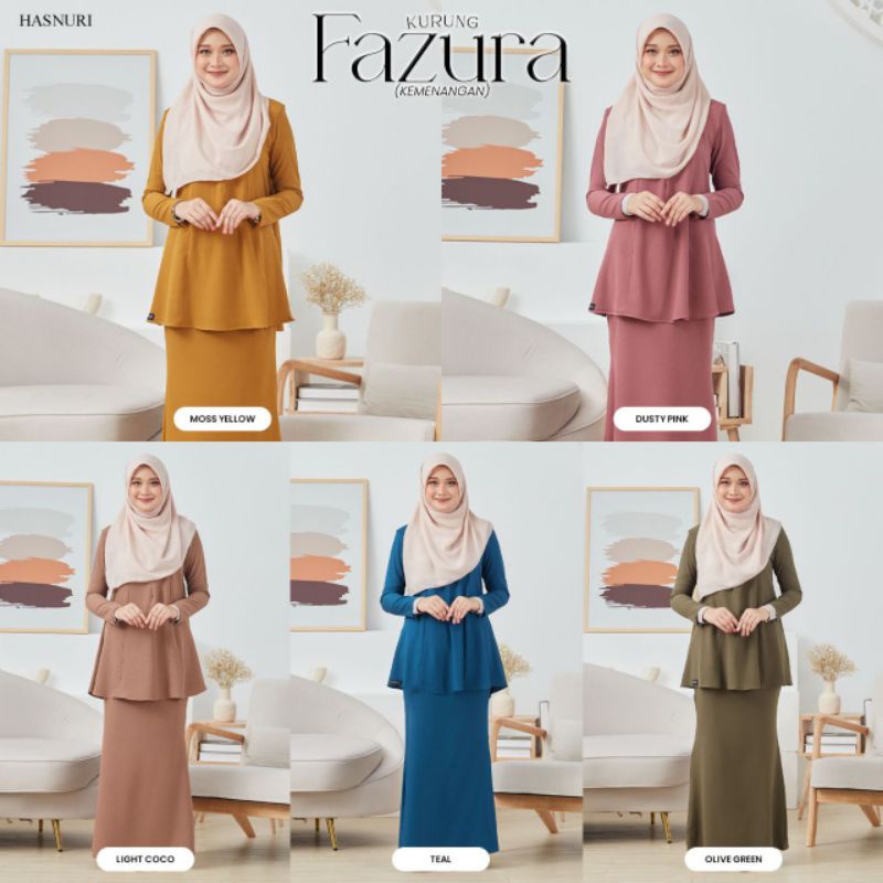 HASNURI COLLECTION KURUNG FAZURA Baju Raya Trending 2023 | Shopee Malaysia