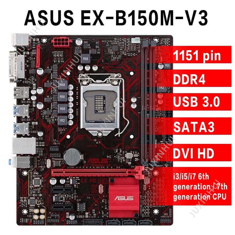 ASUS EX-B150M-V3/ASUS EX-B250M-V3 EX-B250M-V5 Desktop Board B150 LGA 1151 DDR4 Core i7 i5 i3 32G ...