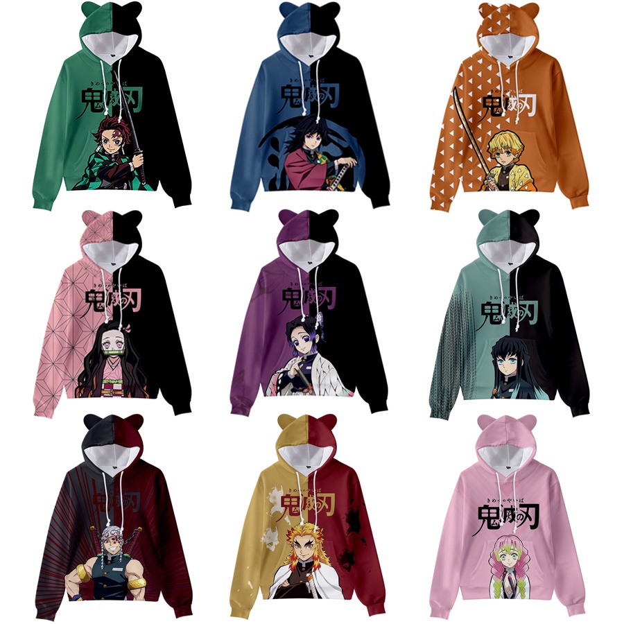 【Child Size】Demon Slayer Hoodie Kimetsu No Yaiba Sweater Kid 3D Print ...