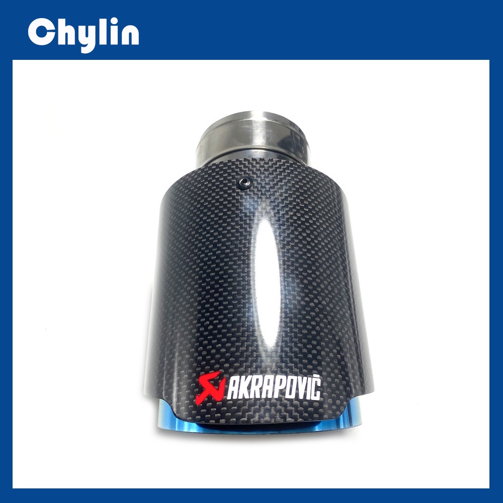 Akrapovic Car Glossy Carbon Fiber Muffler Tip Exhaust System Pipe ...