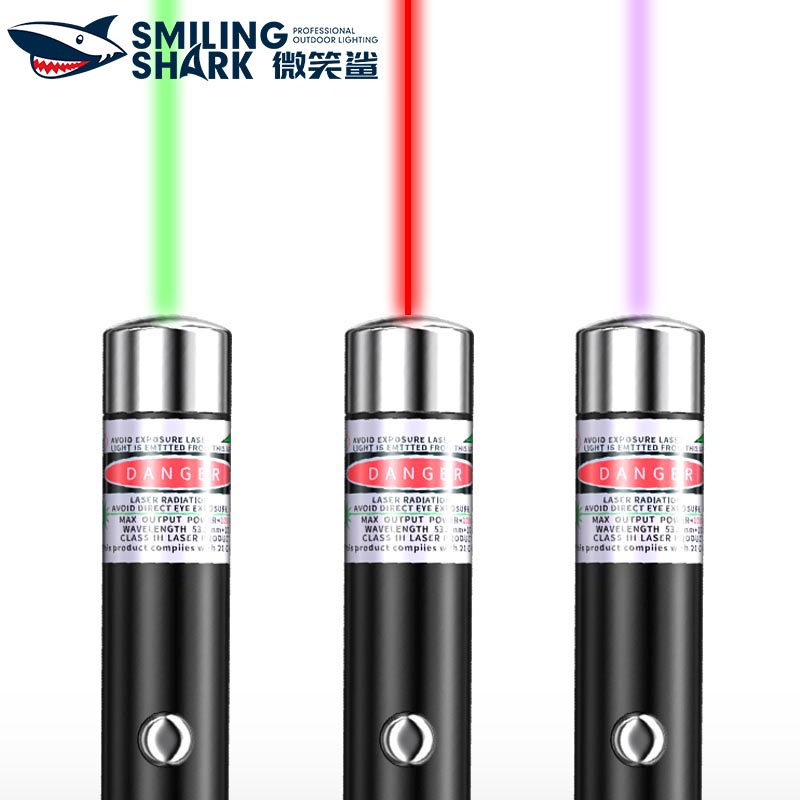 SmilingShark 1955 Green Laser Pointer Red Laser light Purple Laser Pen USB Rechargeable ...