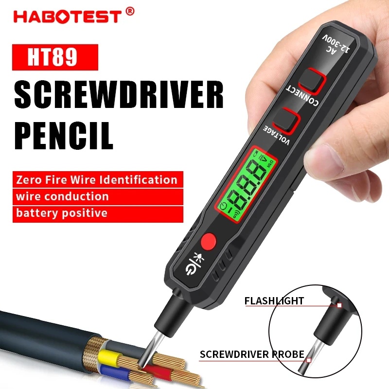 HT89 Pen AC Voltage Tester 12-300V Voltage Detector Contact & Non ...