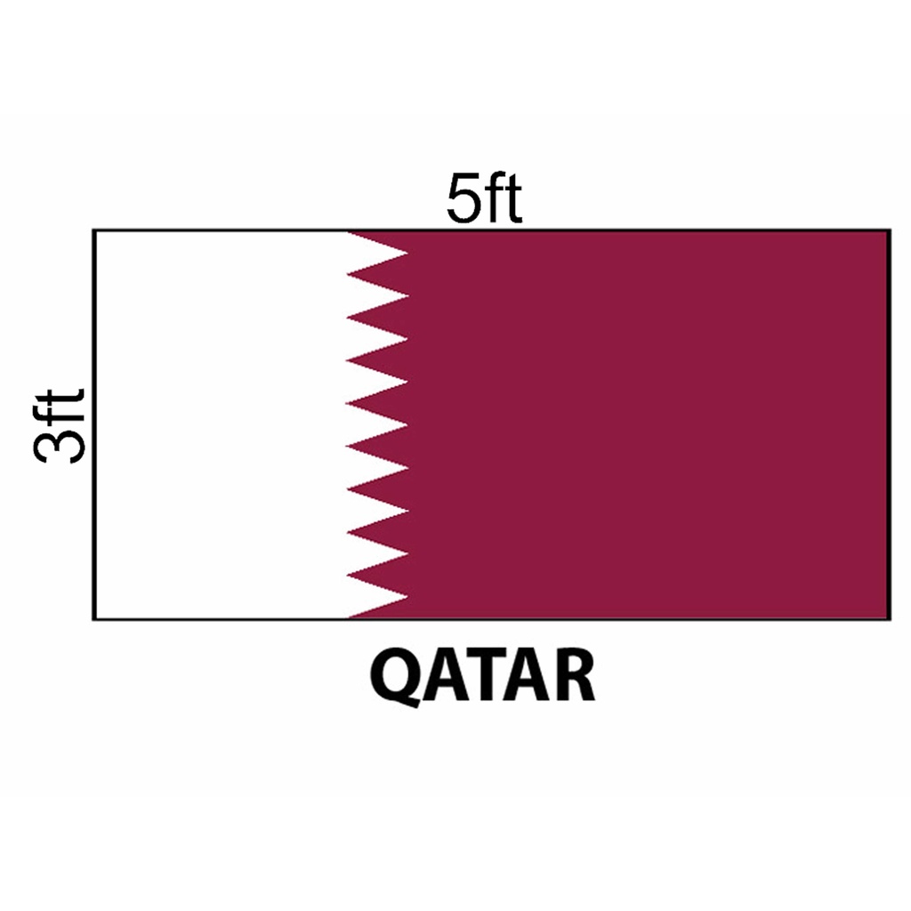 Qatar Flag 3x5ft, Bendera Qatar 3x5ft, Polyester | Shopee Malaysia