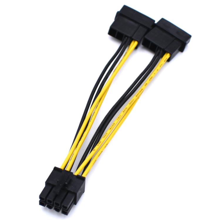 Dual 4-Pin IDE Molex TO CPU 8 PIN Power Supply Adapter Cable | Shopee ...