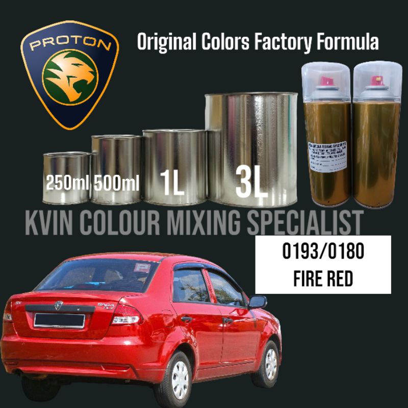 Proton Saga BLM 0193/0180 Fire Red 2K Paint | Shopee Malaysia