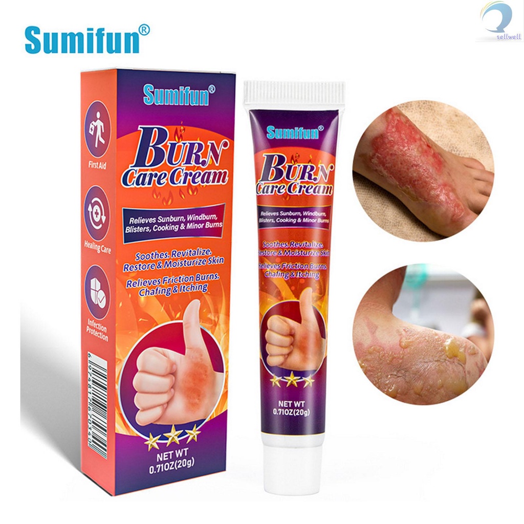 Sumifun 20g Skin Burn Care Cream Relieve Sunburn Windburn Blisters ...