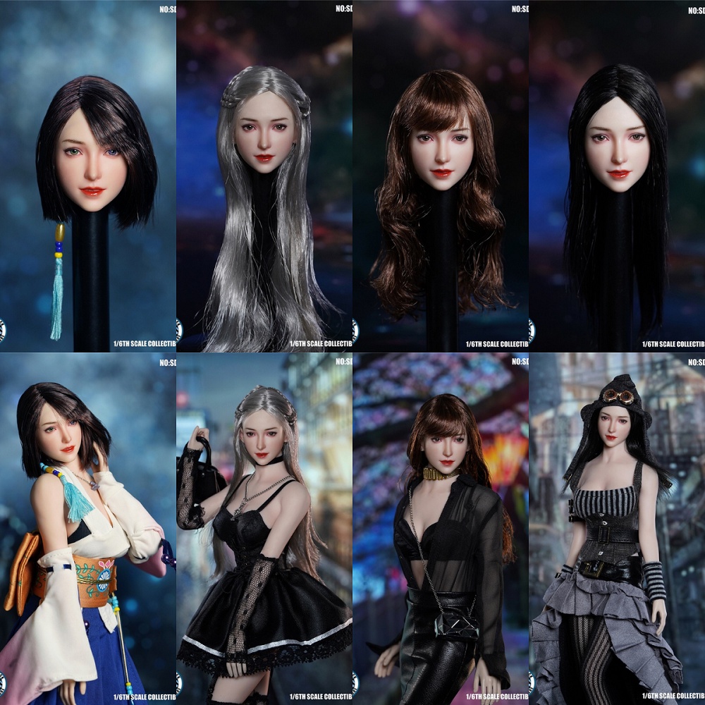 SUPER DUCK SDH024 1/6 Scale NieR 2B Girl Head Sculpt Model Fit 12'' TBL ...