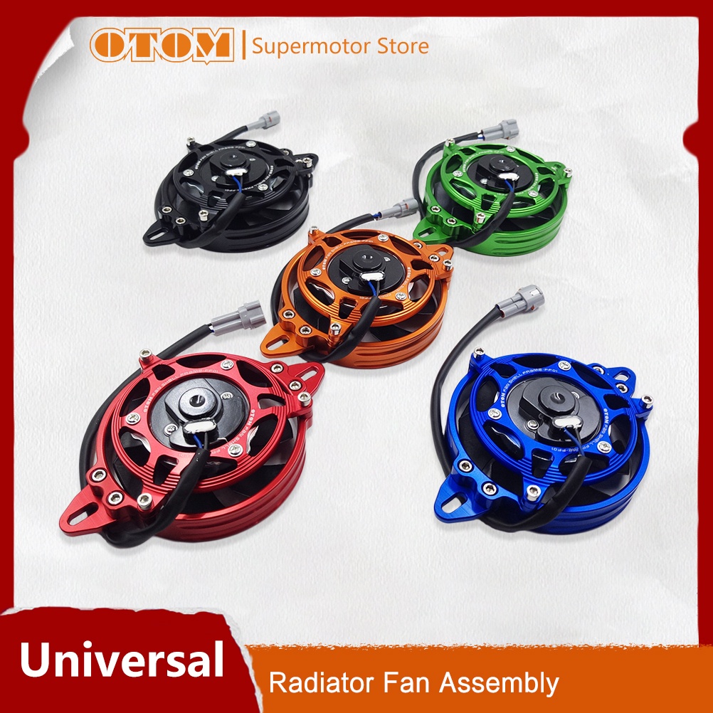 OTOM Motorcycle Radiator Fan Shell Frame Assembly Water Tank Cooler For ...