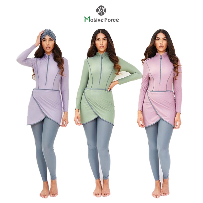 Motive Force Women Rash Guard Swimsuits Modest Muslim Swimwear ...