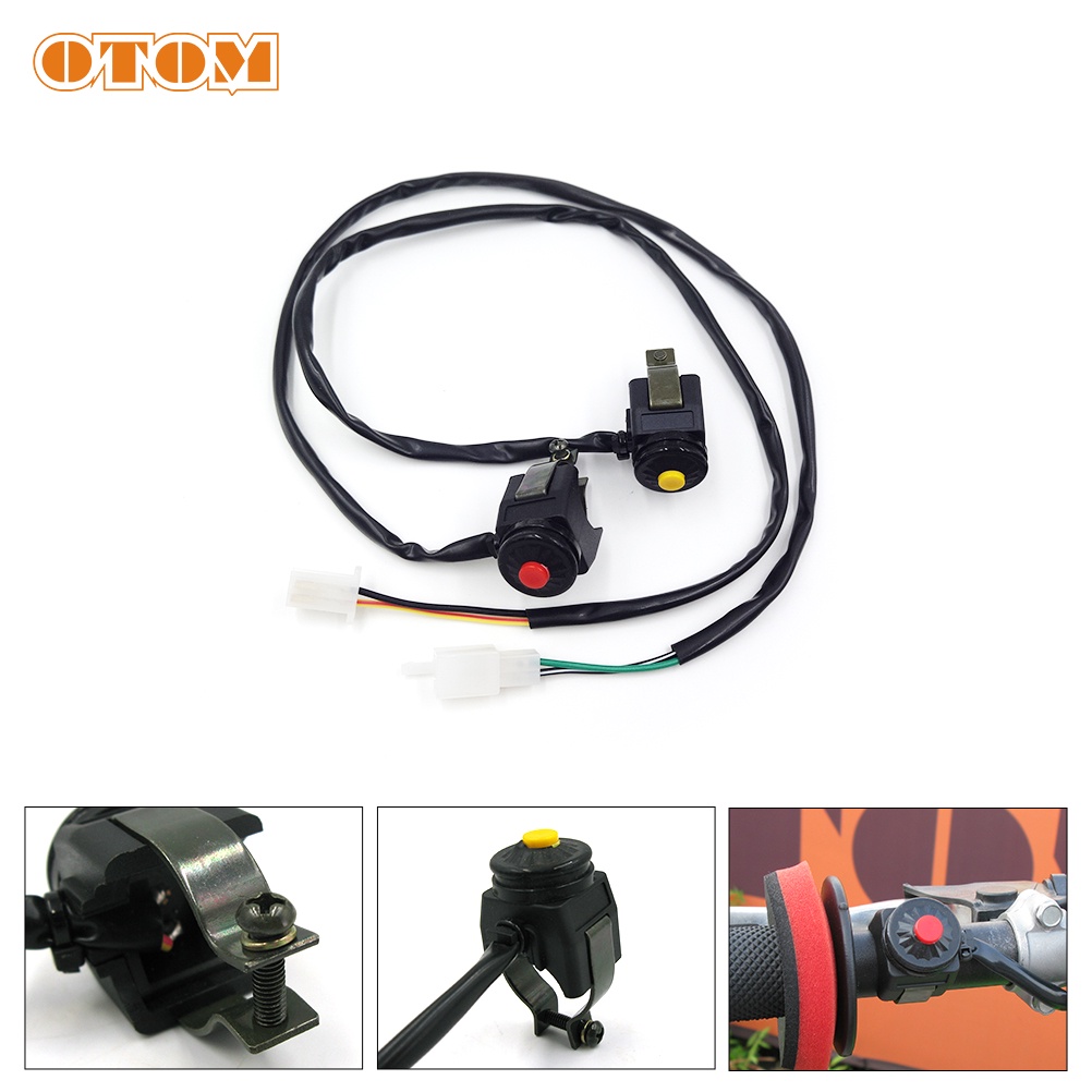 OTOM Motorcycle Momentary Cylinder Normally Open Used to Engine Starter ...