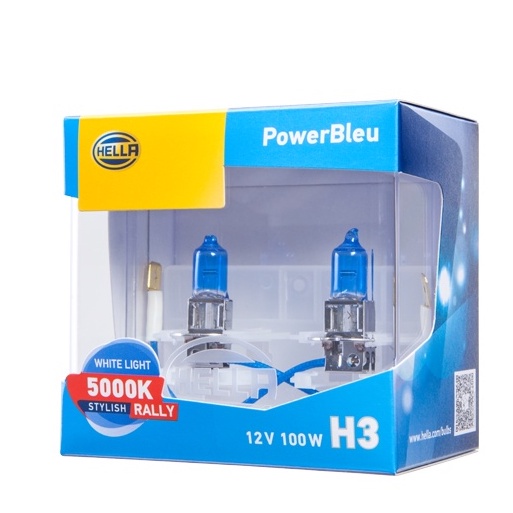 HELLA Powerbleu Upgrade Bulbs 4400K & 5000K high wattage 80W/100W for ...