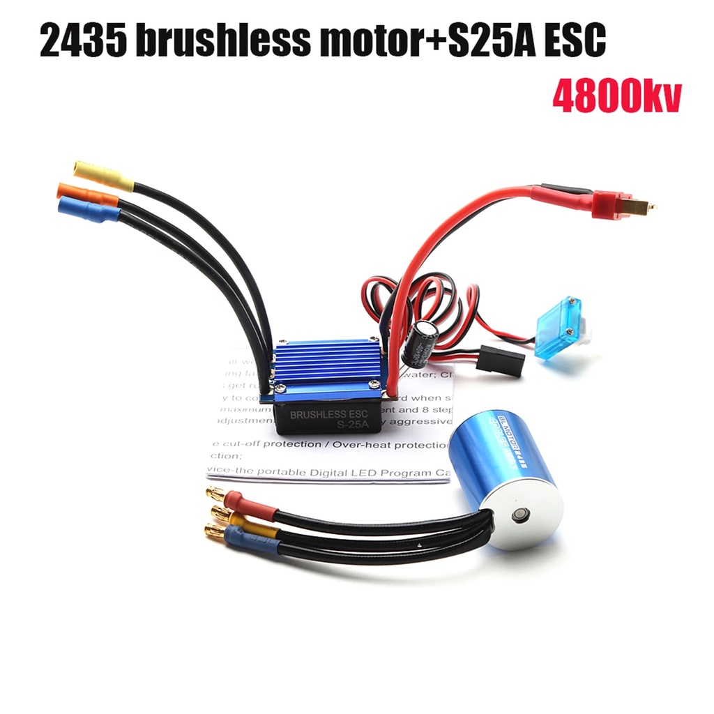 2435 SURPASS HOBBY Brushless Motor Combo 4800KV 4P Sensorless Brushless Motor With 25A Brushless ...