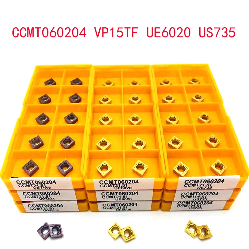 10Pcs CCMT060204 SM VP15TF US735 UE6020 Internal turning tool carbide ...