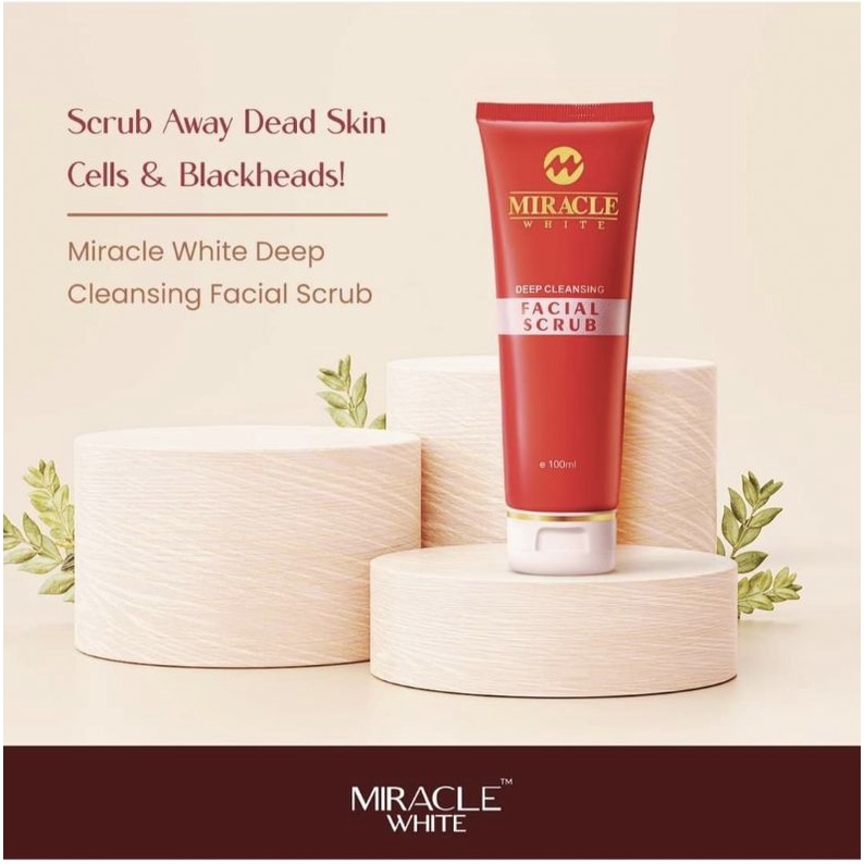 🔥🔥100% ORIGINAL - MIRACLE WHITE FACIAL SCRUB | Shopee Malaysia