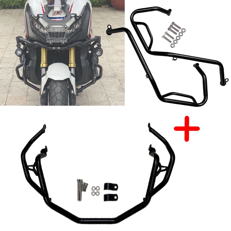 XADV 750 Upper & Lower Engine Crash Bar Buffer Guard Bumper Fit for ...