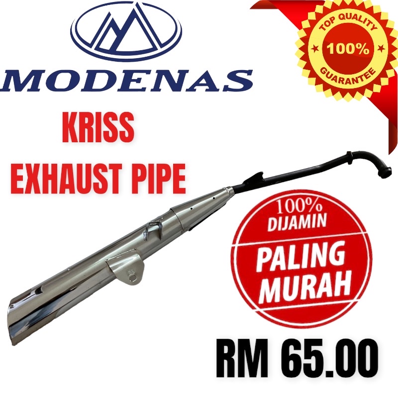 MODENAS KRISS KRISS 1 KRISS 2 EXHAUST MUFFLER PIPE KRISS110 KRISS100 EKZOS EZOS PIPE | Shopee ...
