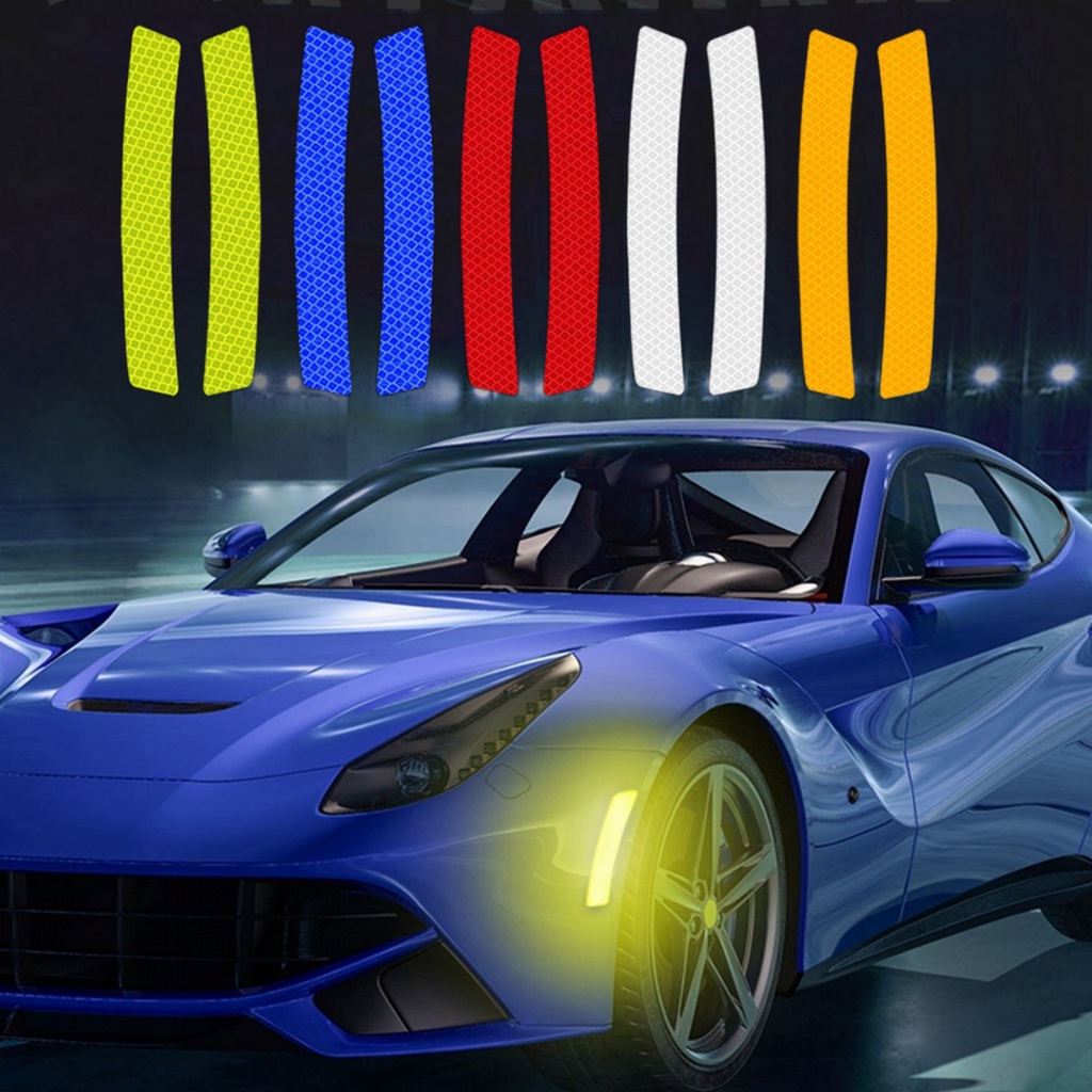 2Pcs Strong Reflective Stripe Stickers for Car Wheel Eyebrow High ...