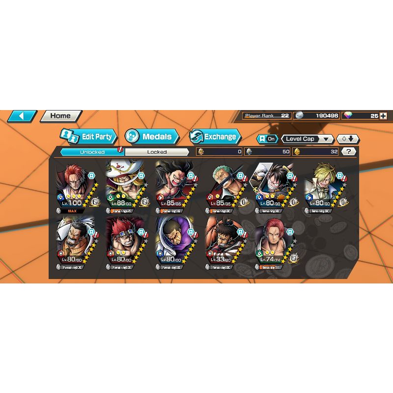One Piece Bounty Rush: 2 EXTREME Shanks Blue MAX + Shanks Red + Old Med ...