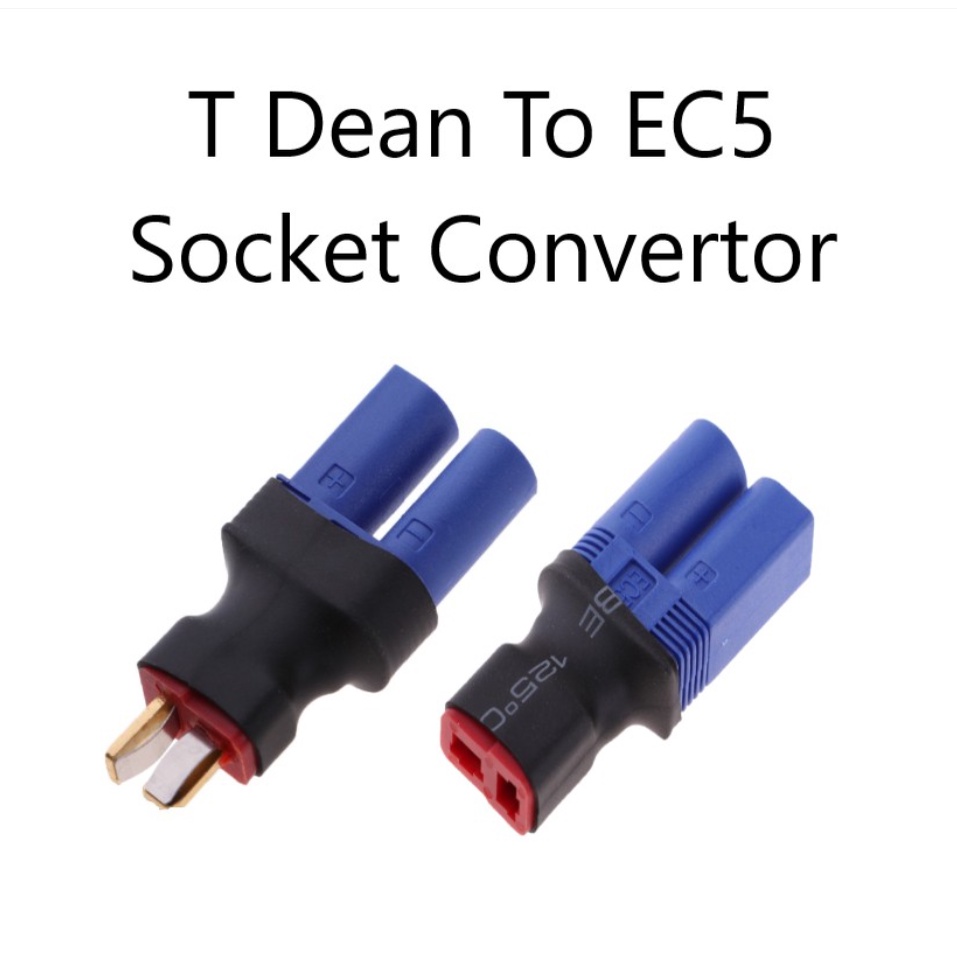 No Wire Deans T-plug to EC5 Male Female Conversion Connectors for Battery Power Adapter | Shopee ...