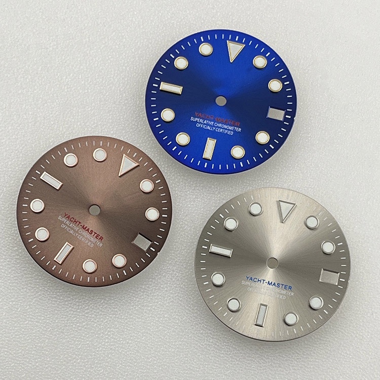 28.5MM Watch Dial Green Luminous Dial Yacht Modified Watch Accessories ...