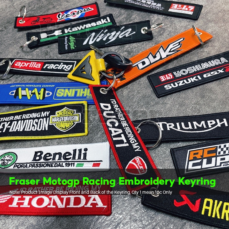40 Style Motorcycle Key Ring Durable Flat Textile Motogp Keyring ...