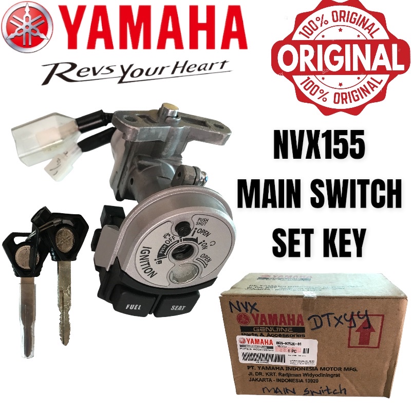 YAMAHA NVX NVX155 100% ORIGINAL MAIN SWITCH SET KEY STEERING LOCK ...