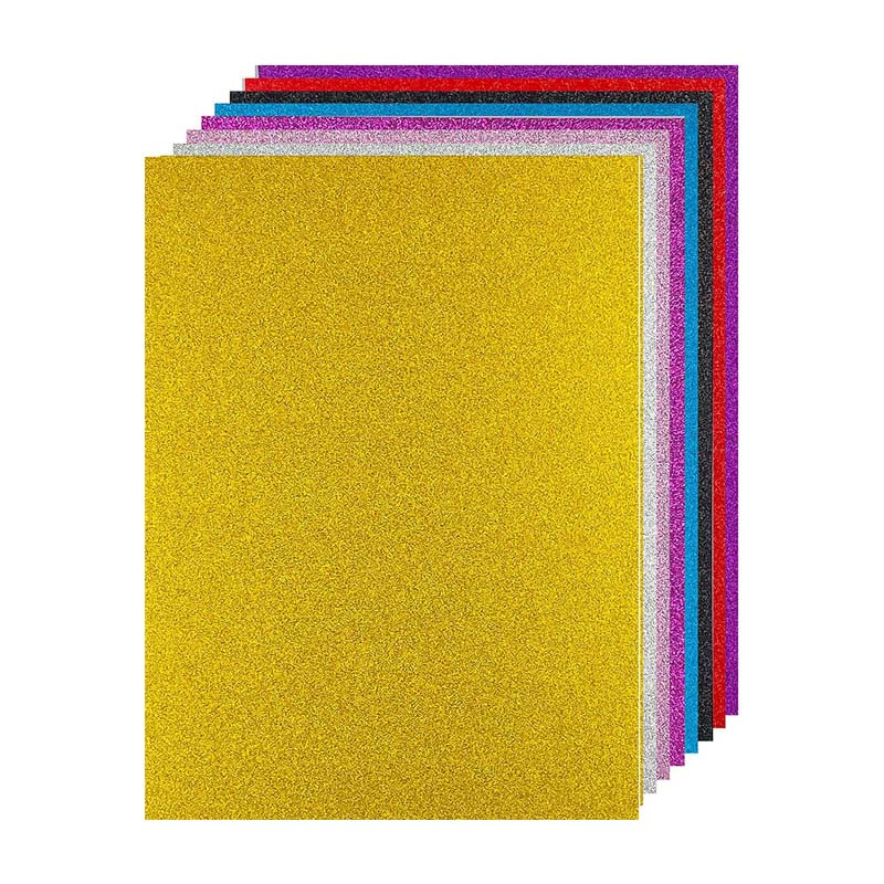 Glitter Paper Cardstock - 250gsm - 8 Sheets A4 Colored Glitter & Foil ...