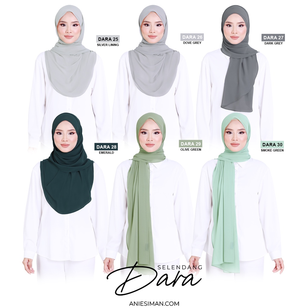 Selendang DARA - Chiffon Shawl (DARA) | Shopee Malaysia
