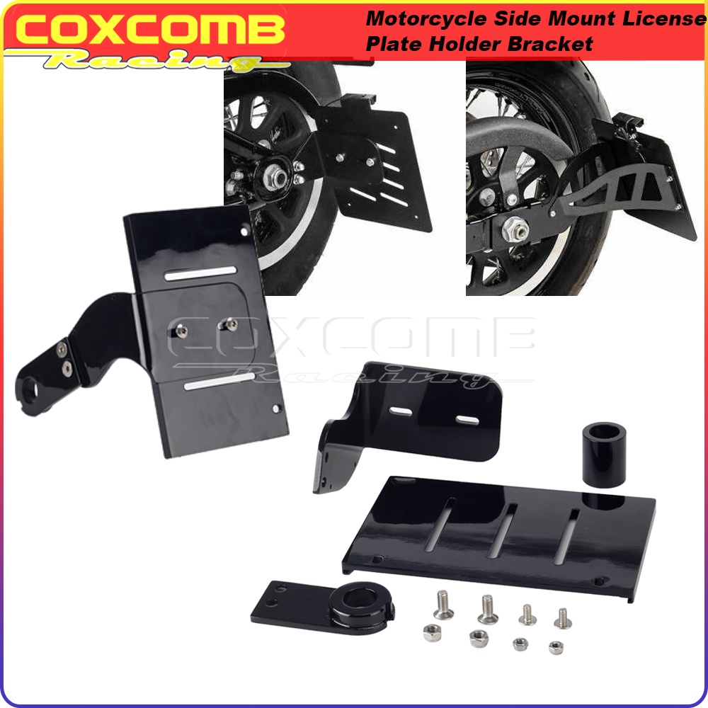 Motorcycle Side Mount License Plate Bracket For Harley Softail Fat Boy ...