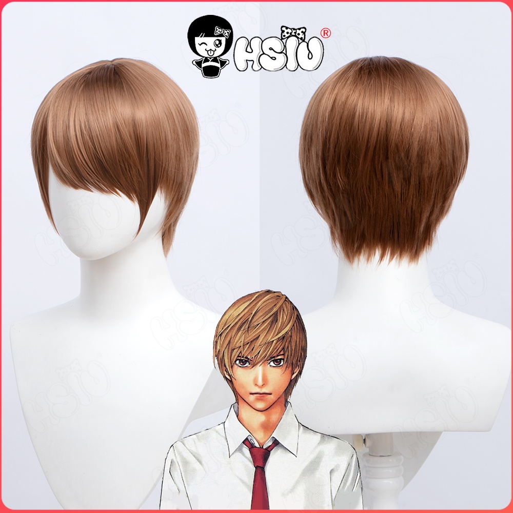 Yagami Light Cosplay Wig Anime Death Note Cosplay HSIU 30CM Milk Brown ...
