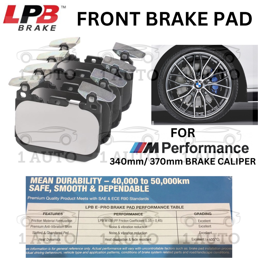 LPB e-PRO SEMI METALLIC FRONT BRAKE PAD for BMW F20 F30 M PERFORMANCE ...