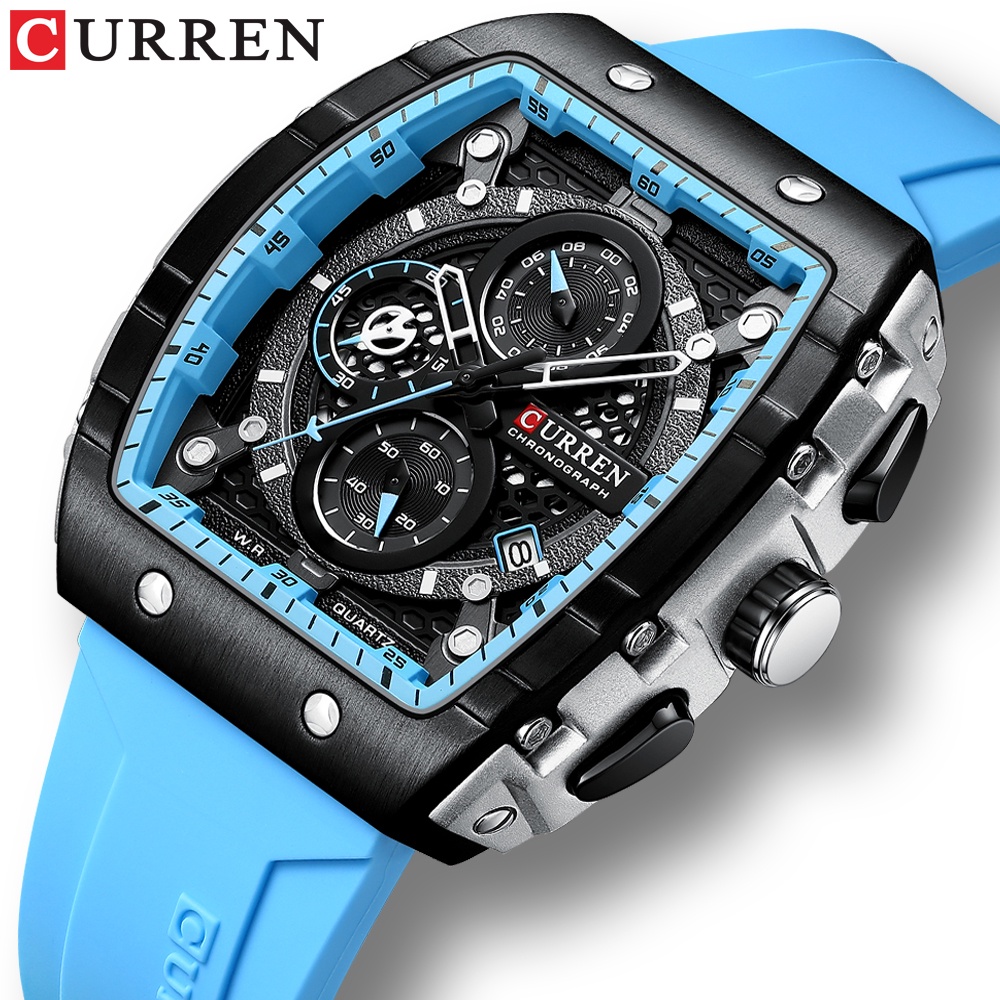 CURREN Jam Tangan Lelaki Original Waterproof Watch for Men Quartz ...