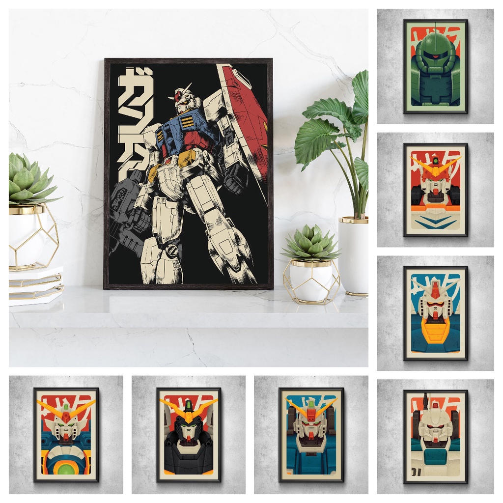 Gundam Poster Wall Art canvas painting home Wall Decor | Shopee Malaysia
