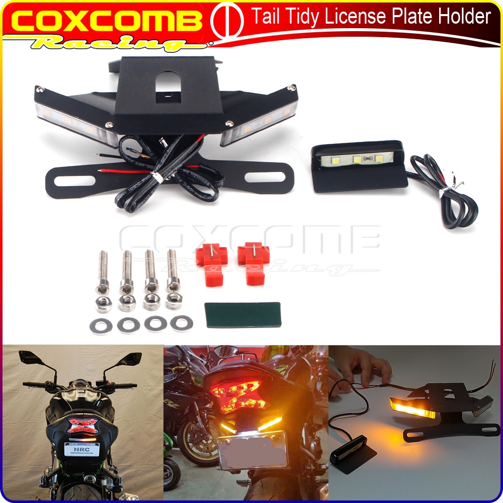 Tail Tidy Fender Eliminator Kit W/LED Light License Plate Holder Mount ...