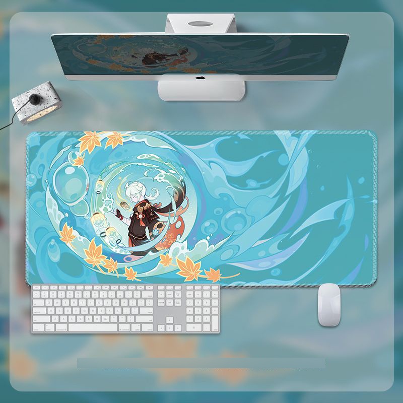 Genshin impact mousepad genshin nahida zhongli ayaka Watercolor theme ...