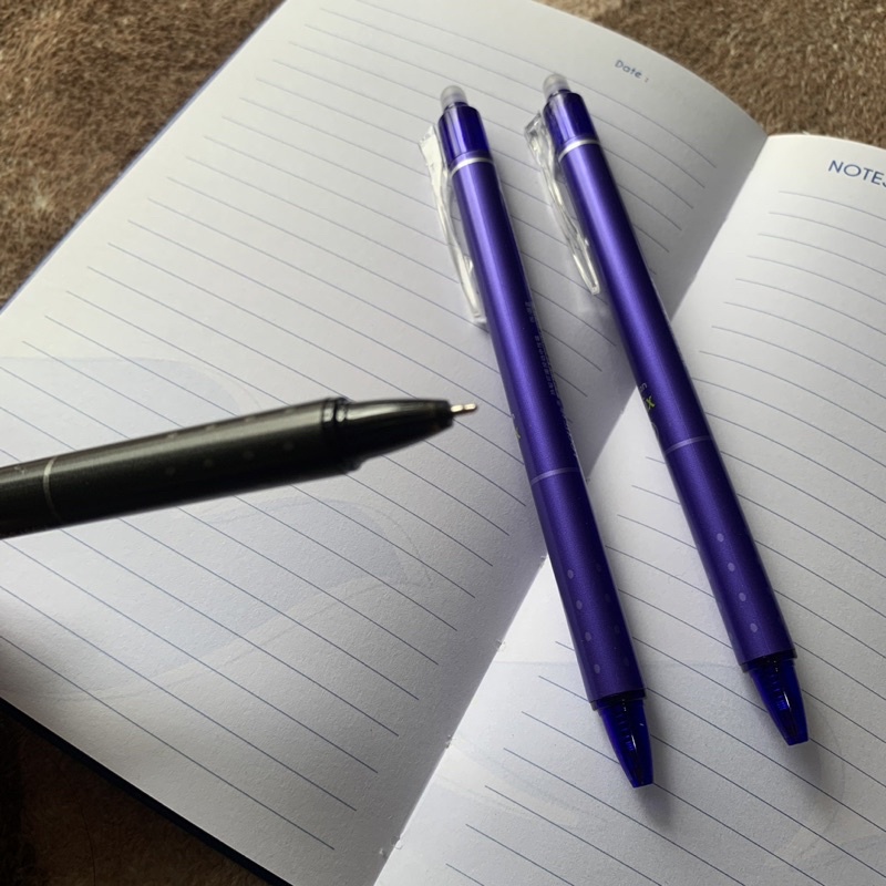 🇲🇾 READY STOCK- Erasable Ball Pen 0.5mm (Black/Blue) Erasable Pen/ Pen ...