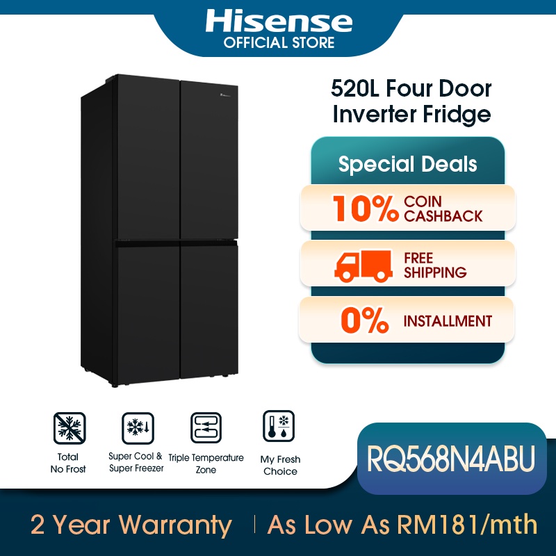 [FREE Installation] Hisense 4 Door Inverter Refrigerator 四门冰箱 (520L ...