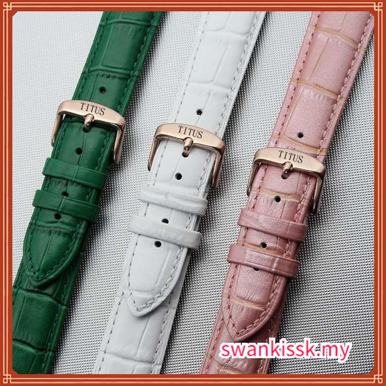 TITUS 06 Watch Strap Red Blue Female Genuine Leather Chain Pin Buckle ...