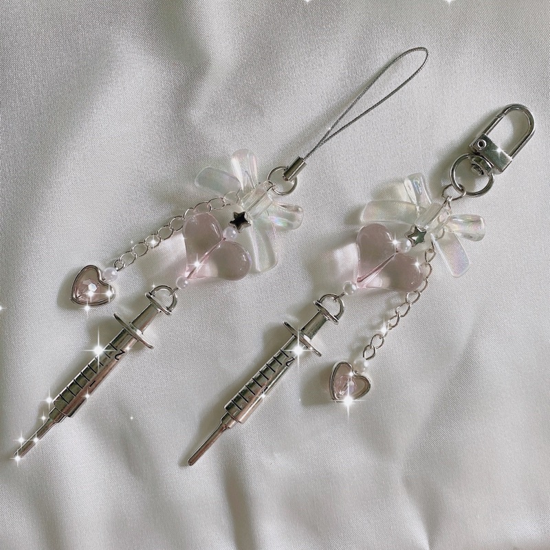 Readystock Cute Syringe Phone Charm Keychain Metal | Shopee Malaysia