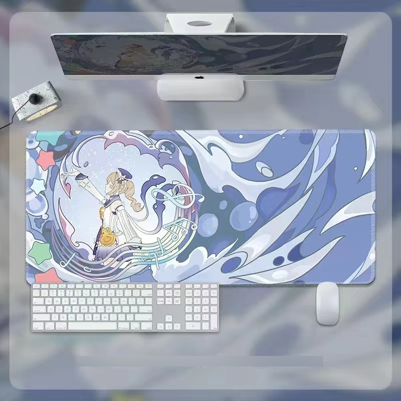 Genshin impact mousepad genshin nahida zhongli ayaka Watercolor theme ...