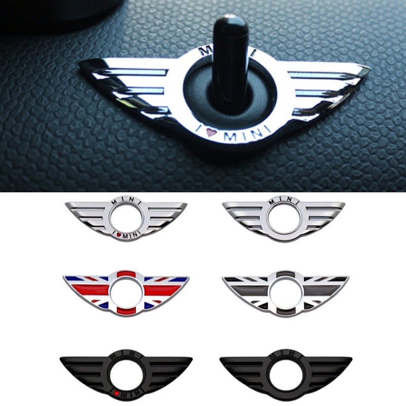 Car Door Lock Pin Emblem Sticker Wing Badge Decoration for Mini Cooper ...