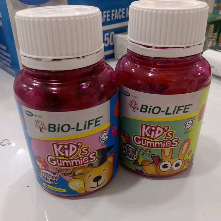 BIO-LIFE KID'S GUMMIES MULTIVITAMINS & MINERAL OMEGA 3 WITH DHA& EPA 30 ...