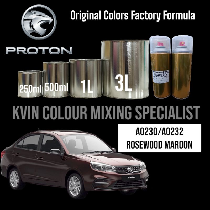 Proton Saga A0230/A0232 Rosewood Maroon 2K Paint | Shopee Malaysia