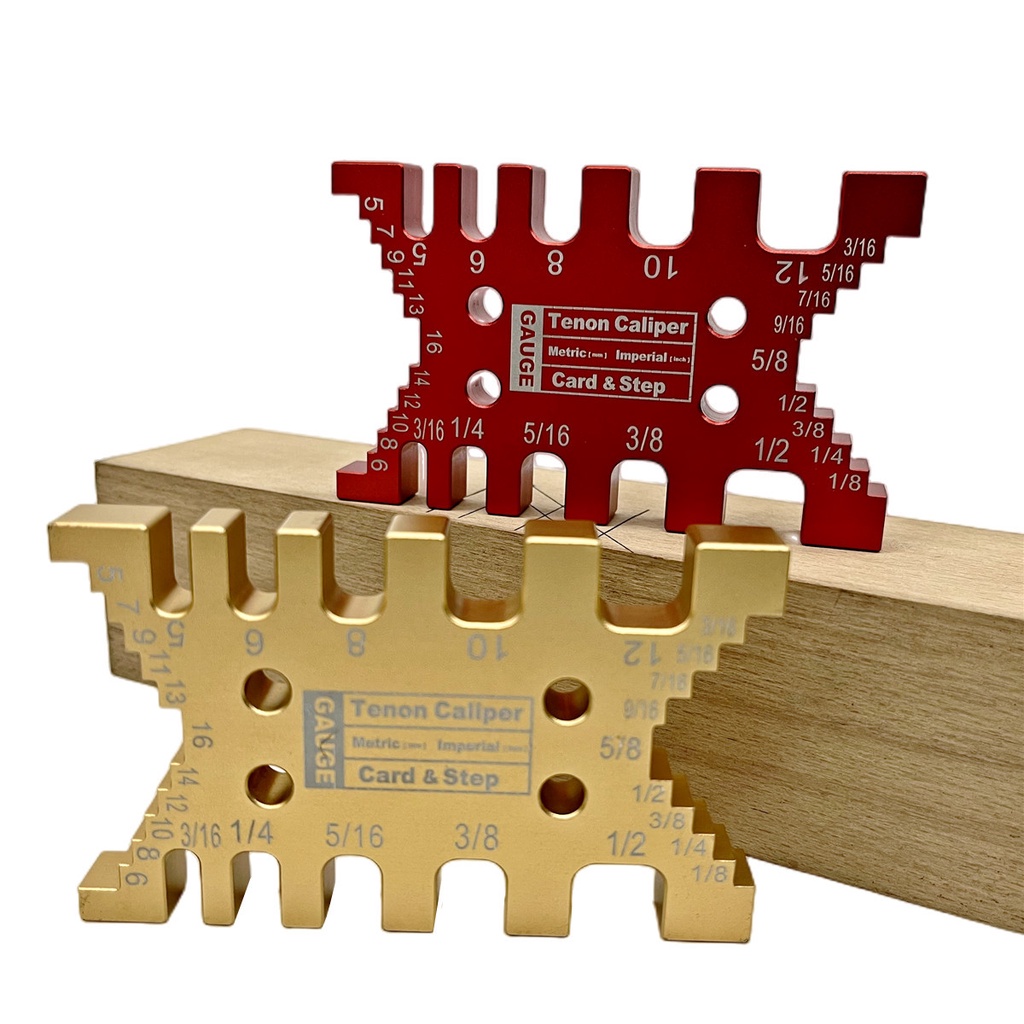 Woodworking Tenon Gauge Measuring Card Workbench Tenon Cutter Ruler ...