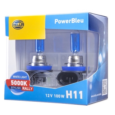 HELLA Powerbleu Upgrade Bulbs 4400K & 5000K high wattage 80W/100W for ...